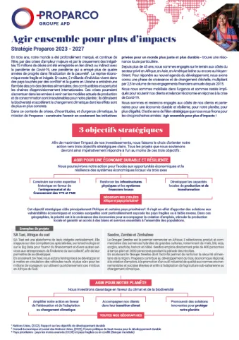 Stratégie 2023-2027 de Proparco - Narratif | AFD - Proparco